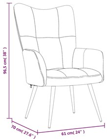 vidaXL Marketos Relaxační křeslo se stoličkou hnědé samet