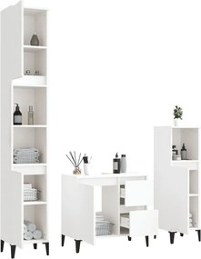 3dílný set koupelnových skříněk bílý kompozitní dřevo 3185543