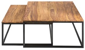 Massive home | Sada 2 konferenčních stolku ELEMENTS 55-65cm masiv sheesham