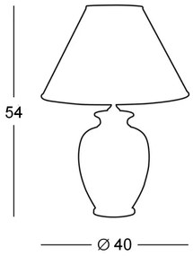 Kolarz A1340.71 - Stolní lampa CHIARA 1xE27/100W/230V bílá pr. 40 cm