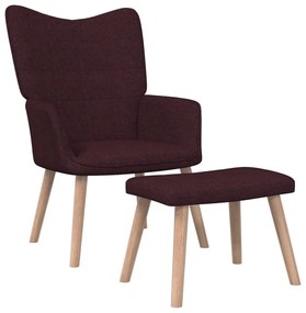 Petromila Relaxační židle se stoličkou fialová textil