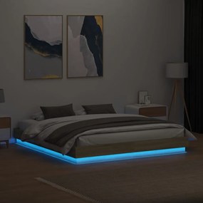 Rám postele s LED osvětlením dub sonoma 200 x 200 cm 3209767