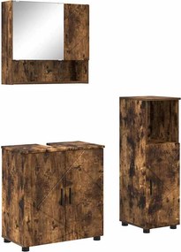 Sada koupelnového nábytku 3 ks Kouřový dub 61 x 35 x 64 cm 3392948
