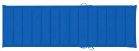 Dvojité lehátko s modrými poduškami impregnovaná borovice,  3065904