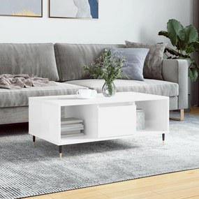 vidaXL Konferenční stolek 90 x 50 x 36,5 cm kompozitní dřevo [830586] Barva: Bílá