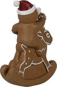 Vánoční dekorace Perníček na houpacím jelínkovi Gingerbread - 11*5*12 cm