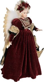 Socha Anděl ve zdobných šatech a svítícími křídly Angel Chris led - 50*23*65 cm