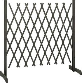 Zahradní trelážový plot šedý 180 x 100 cm masivní jedle 314829