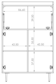 GiB Meble VASINA KB90 CHESTER/BAR / Komoda/bar