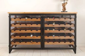 Designová vitrína na víno Winebar 127 cm jedle