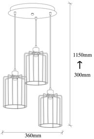 OPVIQ Závěsné světlo TEL 36cm 892OPV1704