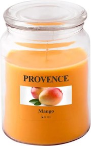 Svíčka ve skle s víčkem, mango