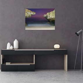 Skleněný obraz - mořský útes (70x50 cm)