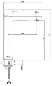 Cersanit S951-355 - Umyvadlová baterie MILLE 27 cm bílá + výpusť