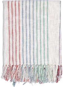 GREEN GATE Bavlněný přehoz Divia White 170 x 130 cm, multi barva, textil