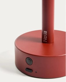Červená kovová LED stolní lampa (výška 30 cm) Bow – Kave Home