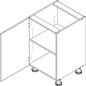 ALFASHOP ZOYA dolní D80 P/L šedá