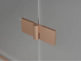 Mexen Mist HT, sprchový kout s výklopnými dveřmi levý 120 x 70 cm, čiré sklo, měděná matná, 8A5T-120-070-65-00-L