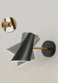 Toolight, nástěnné svítidlo 1xE27 APP1141-1W, černá-zlatá, OSW-40111