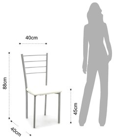 Bílé jídelní židle v sadě 2 ks Just - Tomasucci