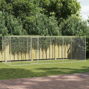 Klec pro psa Stříbrná 600 x 200 x 200 cm Pozinkovaná ocel 3368310