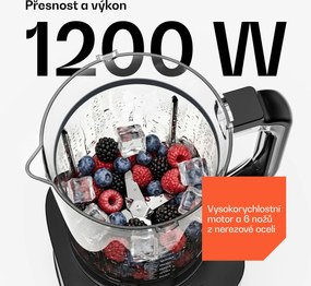 Klarstein Verosteel kuchyňský robot s mixérem | Hnětení, šlehání a odšťavňování | 1200 W | 2 l/1,75 l