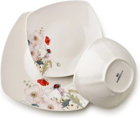 Porcelánová jídelní sada LEA Light 18 ks bílá/barevná