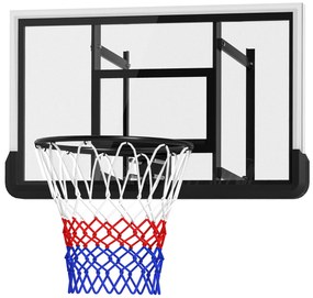 SPORTNOW basketbalový koš s deskou pro venkovní a vnitřní použití, basketbalová deska s ocelovou obroučkou Ø45 cm a sítí, montáž na zeď, basketbalová…