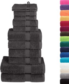 12dílná sada ručníků Premium SOLUND antracitová 600 g/m² 137571