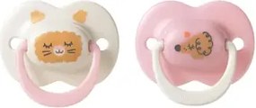 Tommee Tippee Ultimate Fit DECO silikonový dudlík 18-36 m GIRL 2ks - v