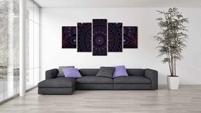 Obraz mandala Purple Velikost (šířka x výška): 150x75 cm