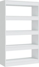 vidaXL Knihovna/dělicí stěna 80x30x135 cm kompozitní dřevo [811709] Barva: Bílá