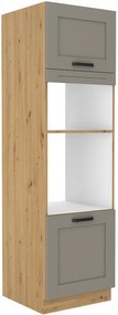 Kuchyňská skříňka LUNA 60 DPM-210 2F korpus: dub artisan, barva dvířek: světle šedá CLAY
