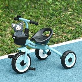 AIYAPLAY Tříkolka, Dětské kolo s nastavitelným sedadlem, Balance Bike s košíkem, zvonkem, Dětské kolo s pedály, Balance Bike pro děti 2-5 let, Kov, M…
