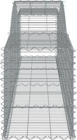 Klenutý gabionový koš 400 x 50 x 60/80 cm pozinkované železo 153533
