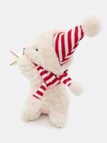 Sinsay - Vánoční dekorace – medvěd v čepici Santa Clause - červená