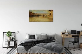 Obrazy na plátně Italy River Mosty budovy 100x50 cm