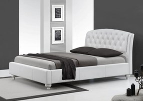 Čalouněná postel Sofia 160x200 dvoulůžko bílá
