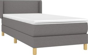 Box spring postel s matrací tmavě šedá 80 x 200 cm textil 3130146