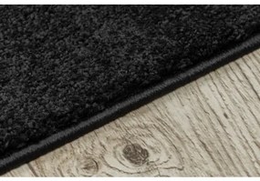 koberec SOFTY, Jednotný, Jednobarevný, černý velikost 120x170 cm | krásné koberce cz