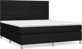 Box spring postel s matrací černá 160x200 cm textil 3142427