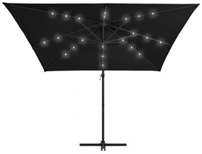 Konzolový slunečník s LED světly 250x250 cm Dekorhome