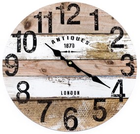 Dřevěné hodiny nástěnné Antiques 33cm