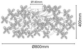 Křišťálový přisazený lustr 12xG9/40W/230V pestrobarevná