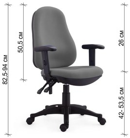 Dalenor Kancelářská židle Norton, textil, šedá