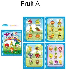 Montessori Magic Book vybarvovací knížka vodou Varianta: Fruit A