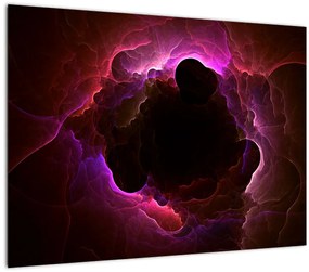 Skleněný obraz - abstrakce mraku (70x50 cm)