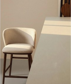 Béžová čalouněná barová židle (výška sedáku 65 cm) Ciselia – Kave Home