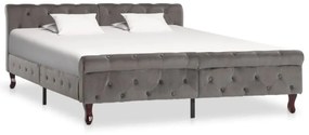 Rám postele šedý samet 160 x 200 cm,  288561 HangarStore.cz