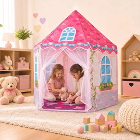 Costway Dětský stan v designu princeznovského hradu pro děti od 3. Play tent